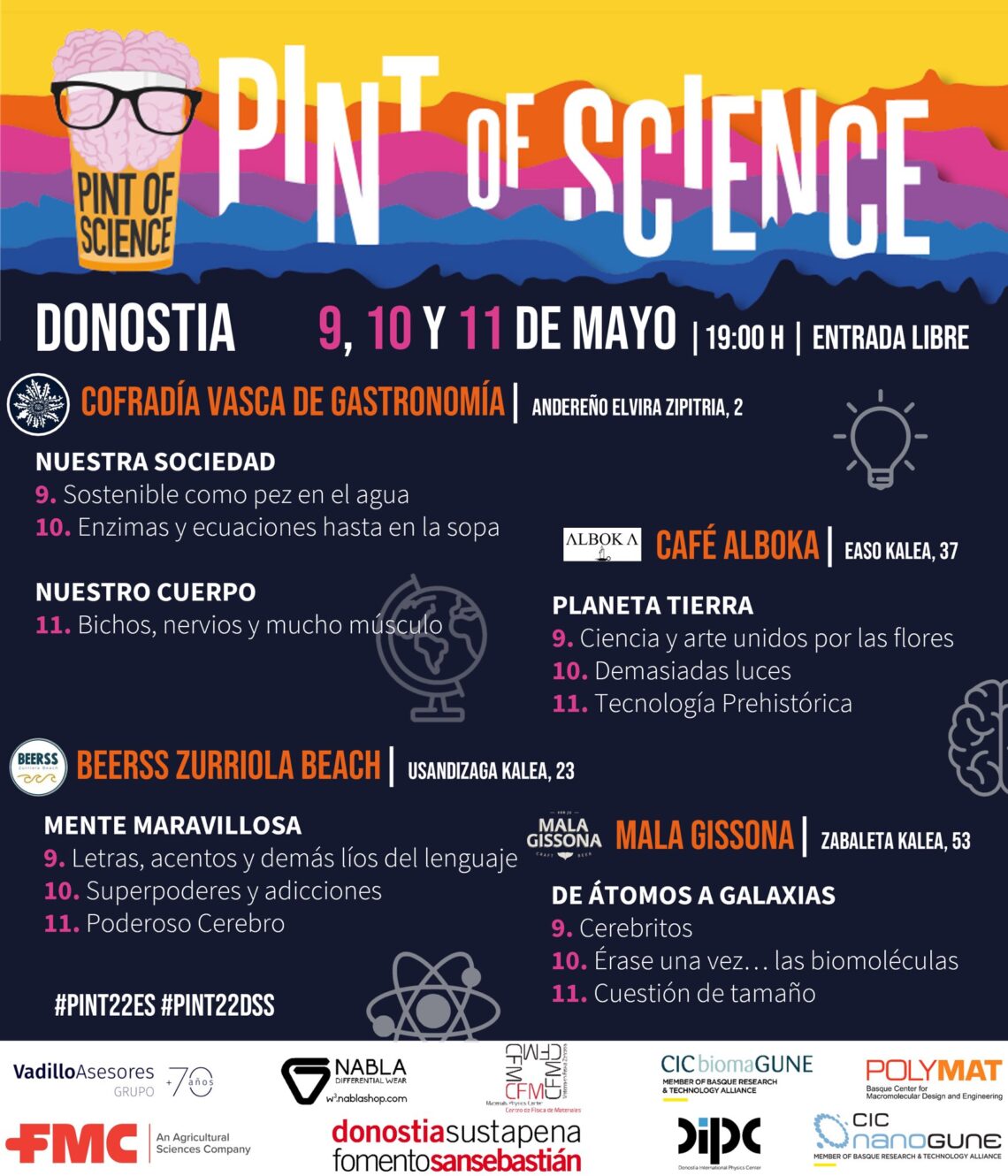 'Pint of science' se celebrará también en cuatro bares de Donostia