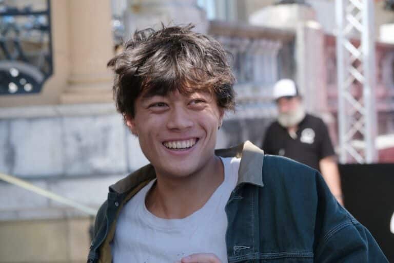 El actor francés Matthieu Galoux en el Zinemaldia